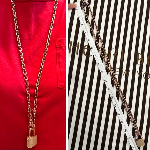 henri bendel | Jewelry | Htf Henri Bendel Lock Necklace | Poshmark
